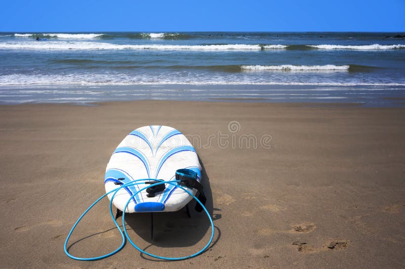 Surfboard on Sand at Beach stock image. Image of surfer - 62213281
