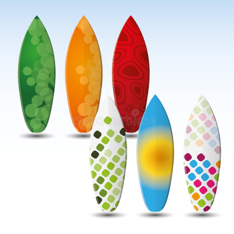 Surfboard Designs Colorful Stock Illustrations – 543 Surfboard Designs ...