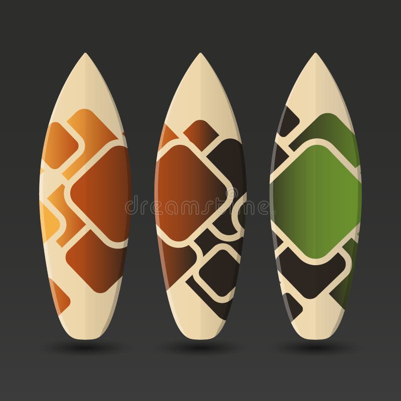 Abstract Surfboards Design Vectors Stock Vector - Illustration of ...