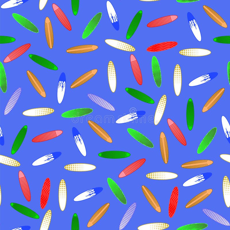 Surfboards Seamless Sport Pattern Stock Vector - Illustration of board ...