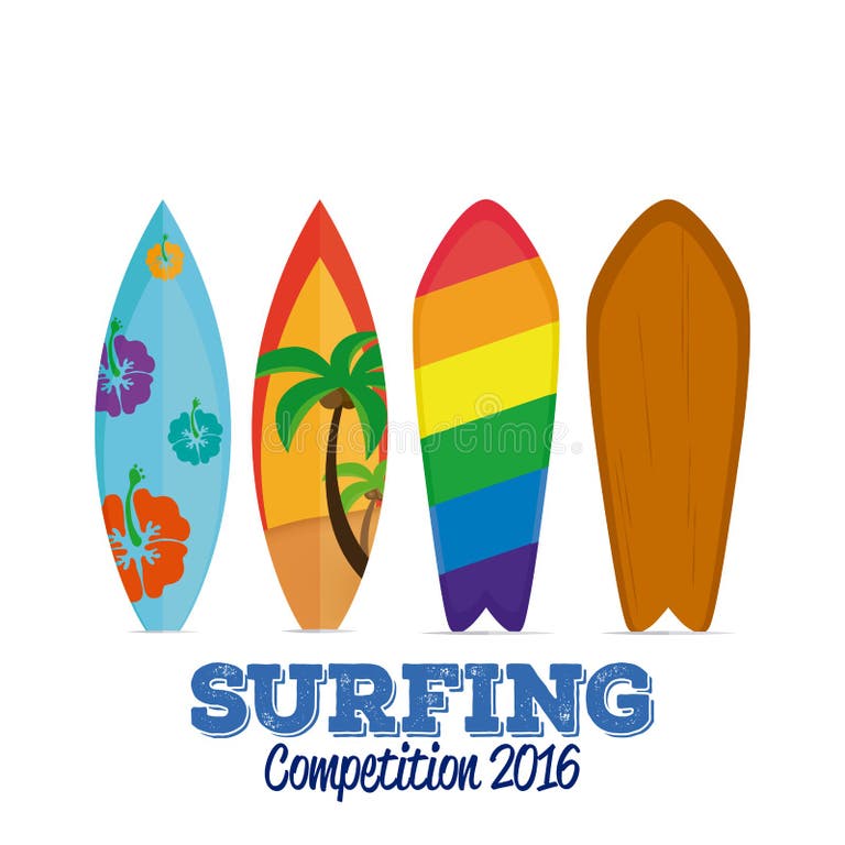 Surfboard Designs Colorful Stock Illustrations – 129 Surfboard Designs ...