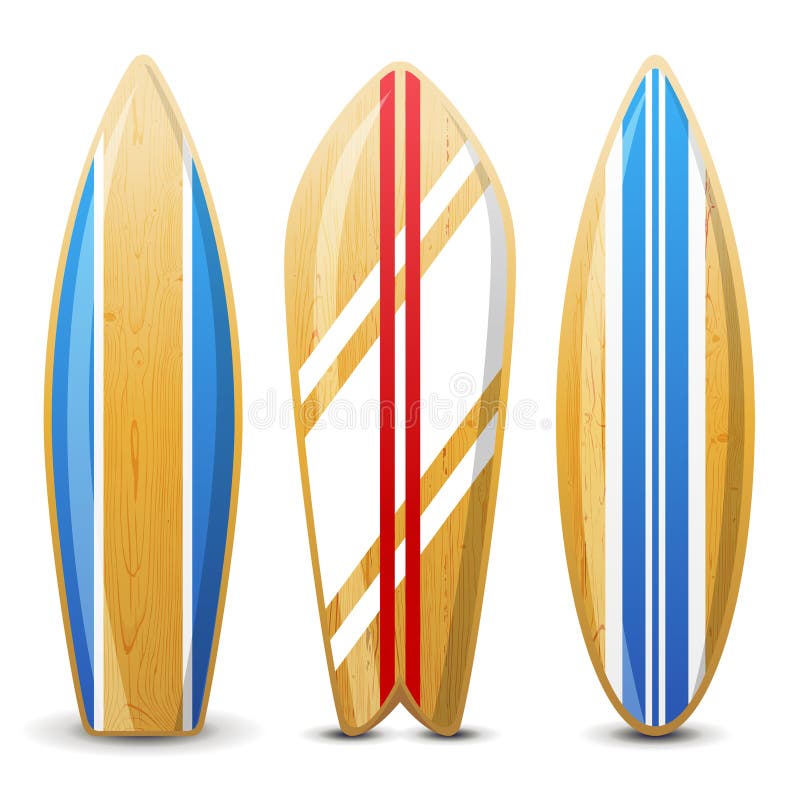 Surf Boards Designs. Vector Surfboard Coloring Set Stock Vector ...