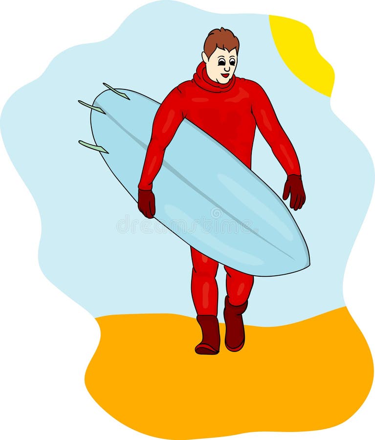 Vector set of surfer stock vector. Illustration of creative - 144513450