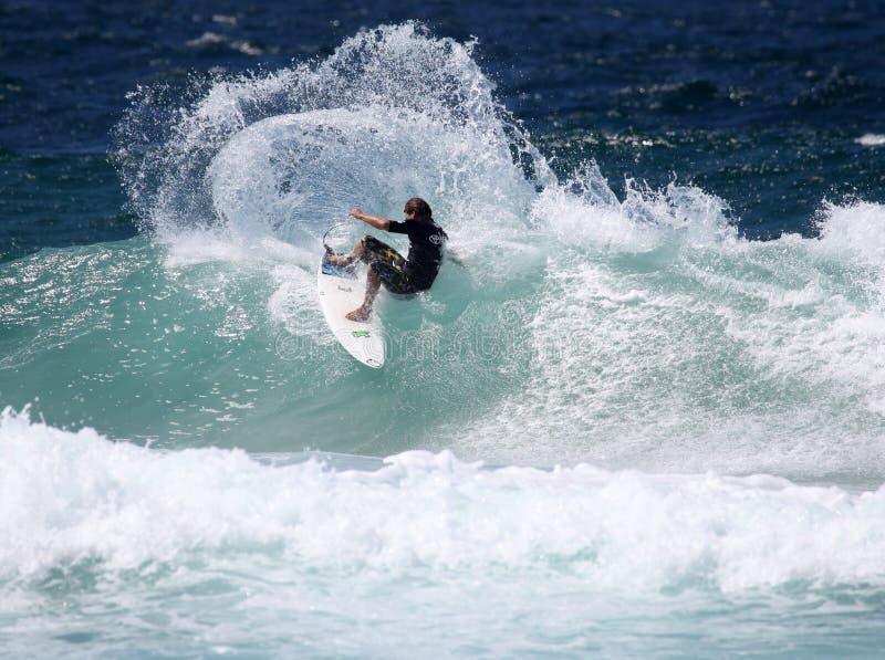 Female Surfer Lani Hunter Surfing in Hawaii Editorial Stock Image ...