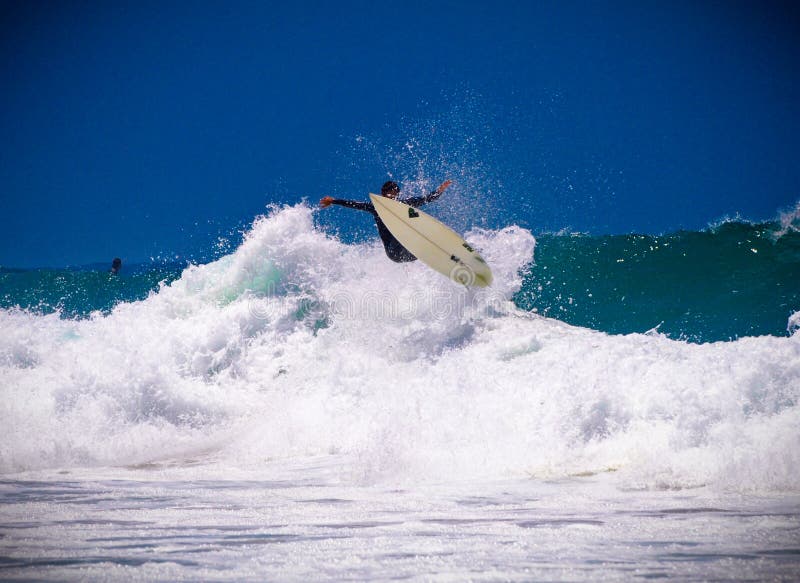 Surfer on an amazing wave stock photo. Image of liquid - 5776552