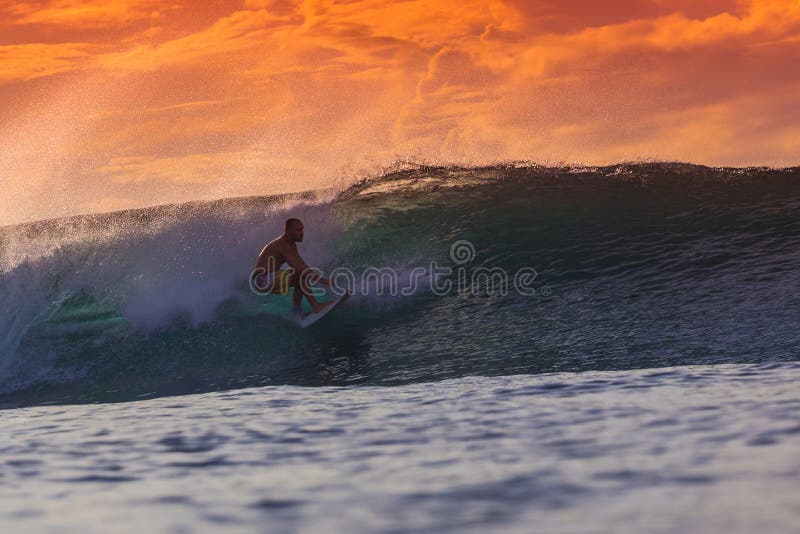 Surfer on Amazing Wave stock photo. Image of active, nature - 22034022