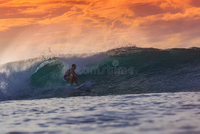 Surfer on Amazing Wave stock photo. Image of active, nature - 22034022