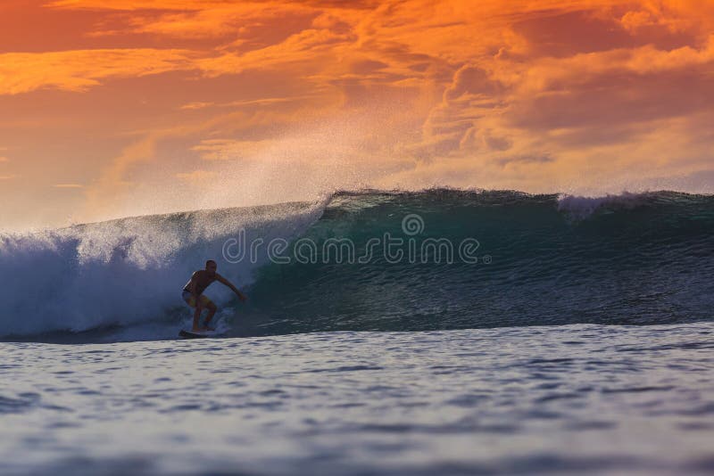 Surfer on Amazing Wave stock photo. Image of active, nature - 22034022