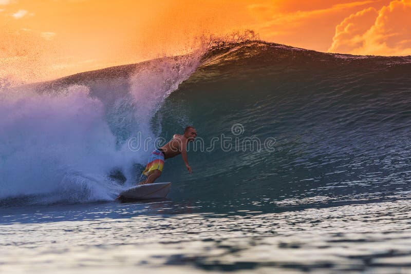 Surfer on Amazing Wave stock photo. Image of active, nature - 22034022