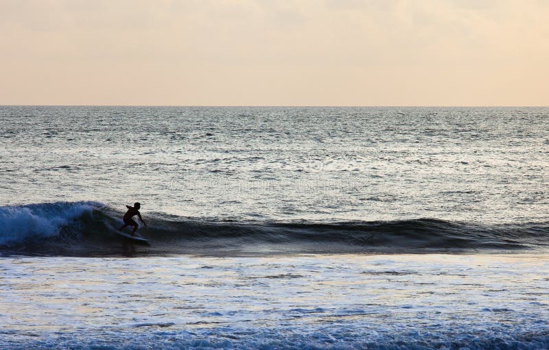 Surfer on Blue Ocean Wave in Bali Stock Photo - Image of lifestyle ...