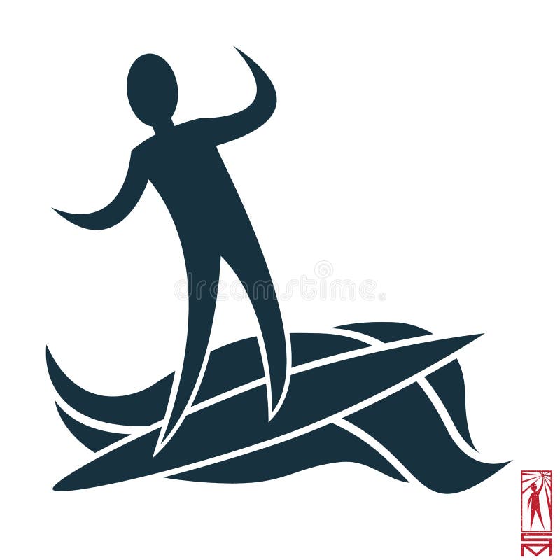 Surfer on the board stock vector. Illustration of summer - 116375908