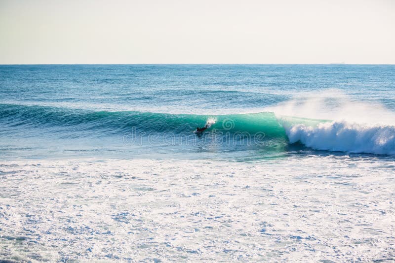 Surfer on Breaking Wave. Surfing in Ocean Stock Photo - Image of crash ...