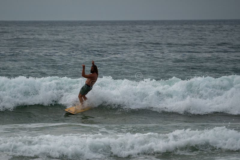 Surfer Catching Waves and Having Fun on Manly Beach. Australia ...
