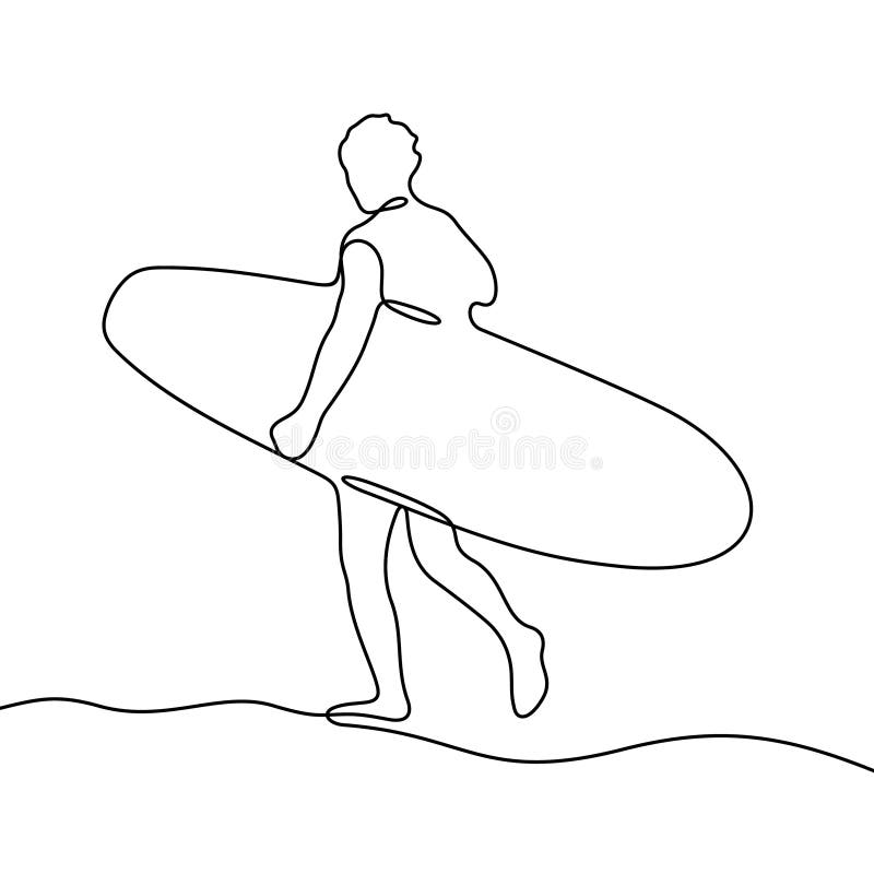 Surfer Line Drawing Stock Illustrations – 214 Surfer Line Drawing Stock ...