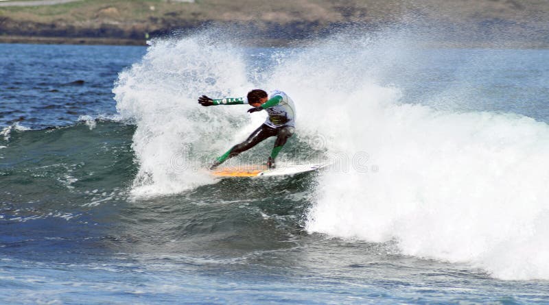 Surfer Dancing on a Wave East Thurso, Caithness, Scotland UK Editorial ...