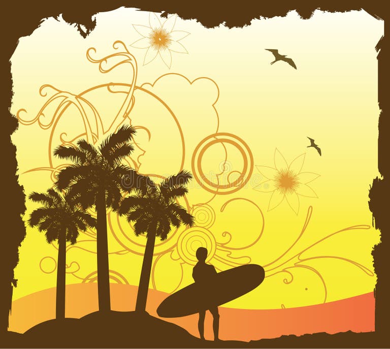 Surfer design stock vector. Illustration of bird, splattered - 31511983