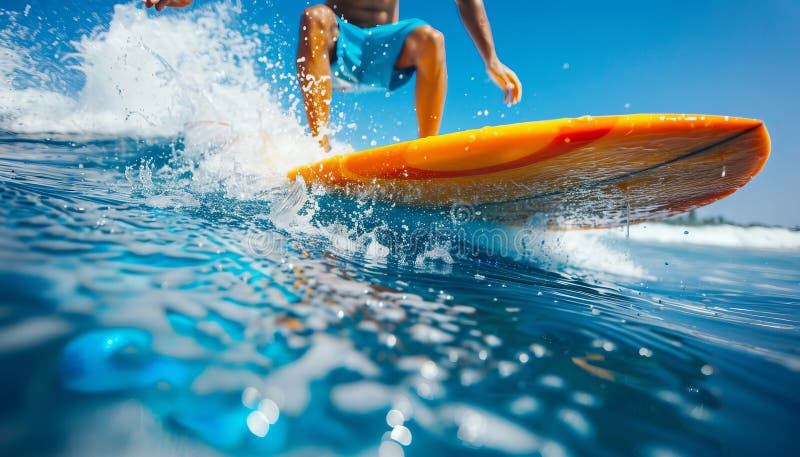 Surfer Falling Off Board in Close Up into Foamy Wave, Action Shot ...