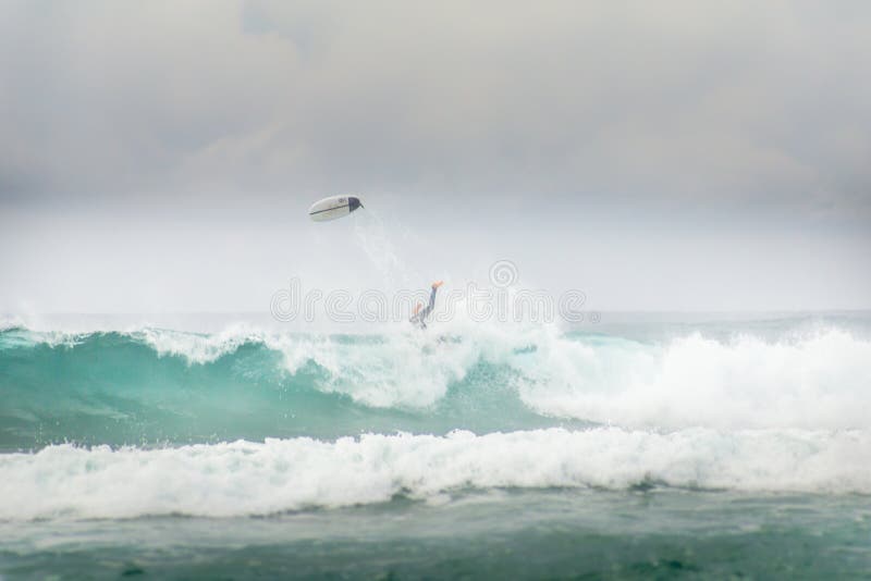 Surfer falling off wave stock photo. Image of relax - 129734122