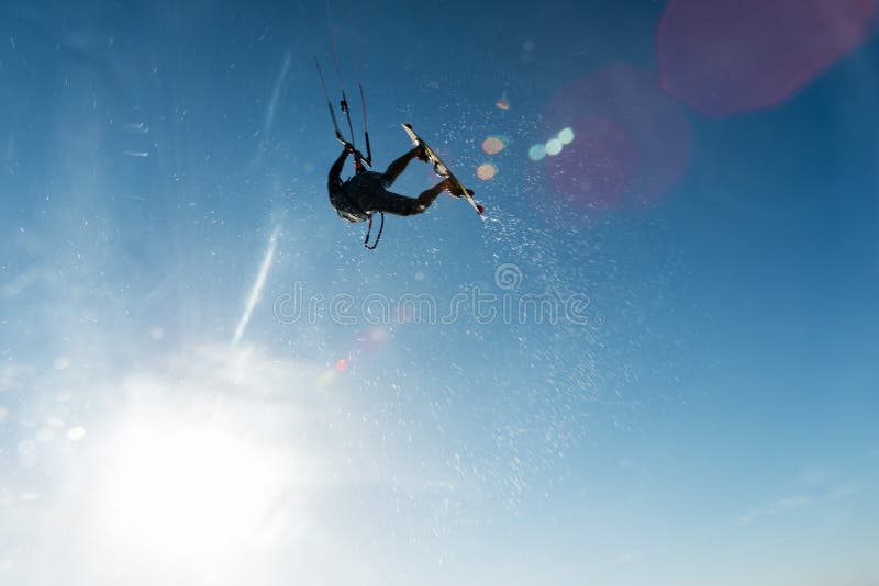 Surfer Flying through the Sky Stock Image - Image of freedom, extreme ...