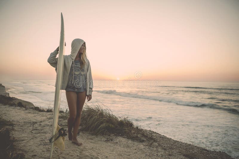 Surfer Girl stock photo. Image of looking, healthy, sunny - 60700882