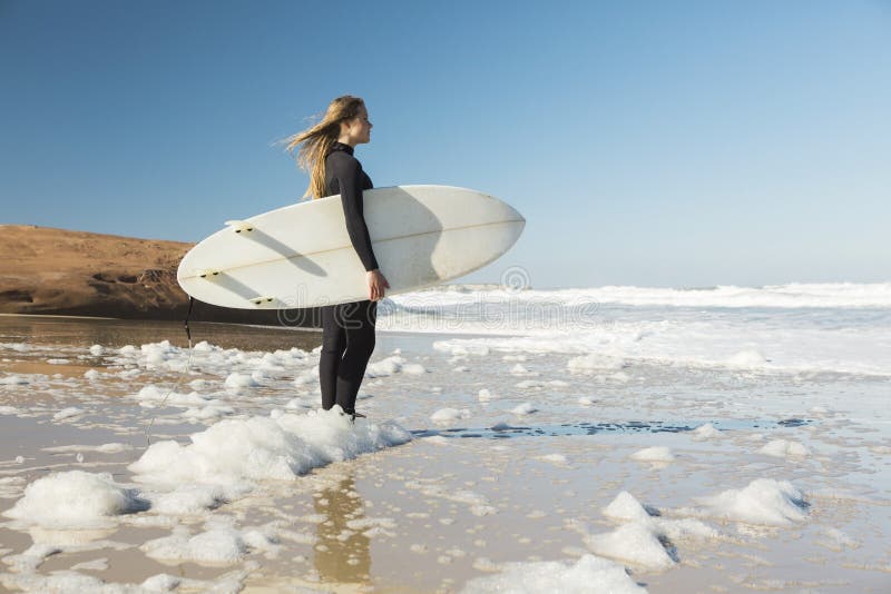 Surfer girl stock photo. Image of happy, lifestyle, beach - 59970520