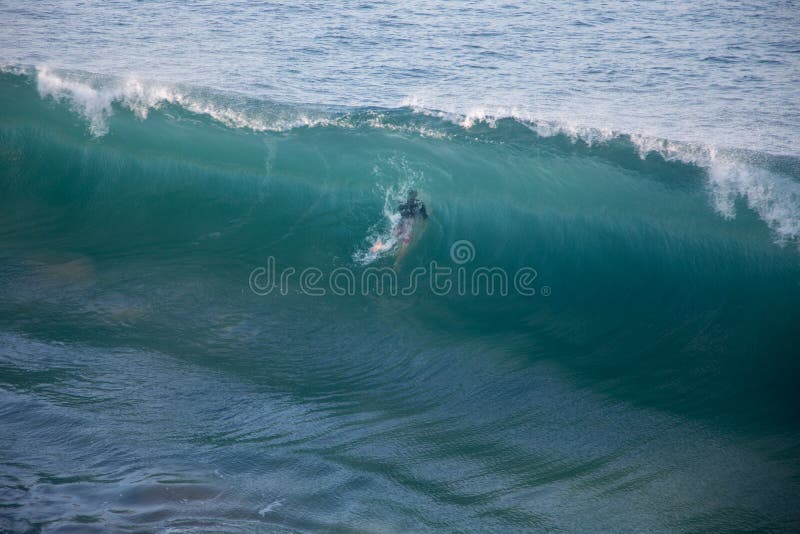 Newport Beach Surfer Going into the Wave Stock Image - Image of wave ...