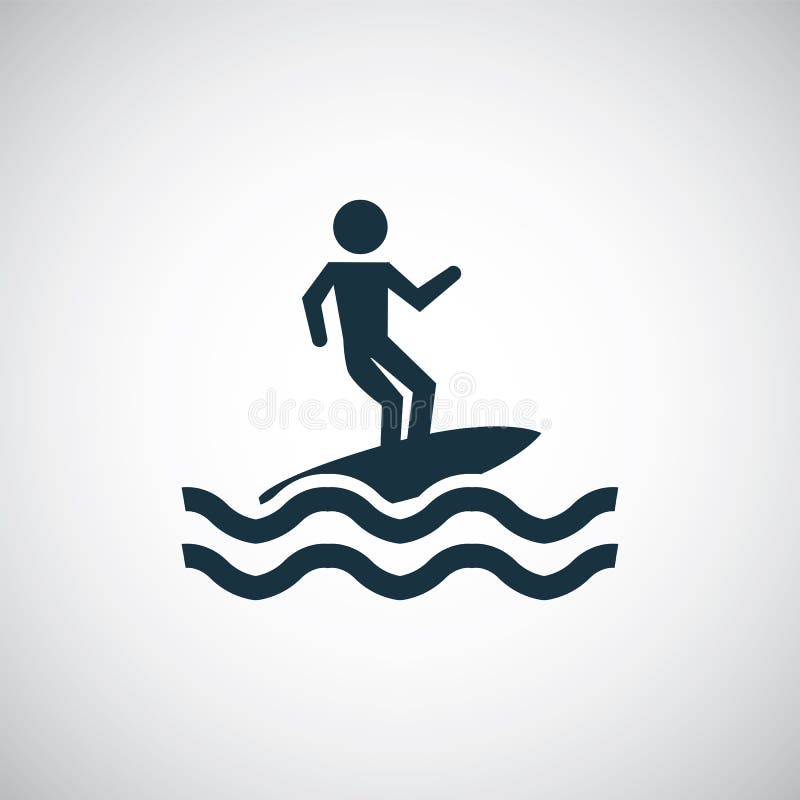 Surfer Icon Trendy Simple Symbol Concept Stock Vector - Illustration of ...