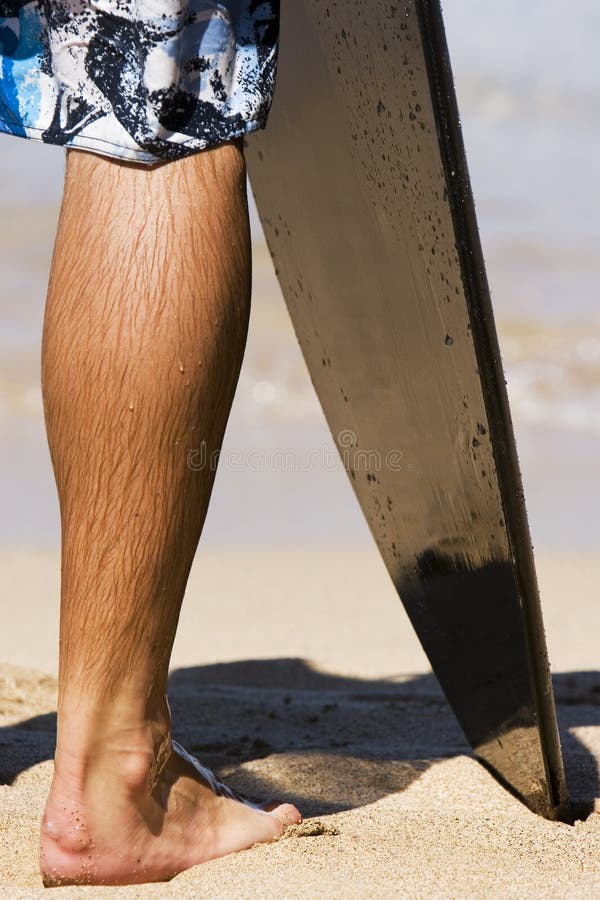 Surfer Leg stock photo. Image of sand, outdoors, surfer - 1980718
