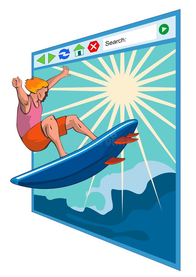 Surfer les hublots nets illustration de vecteur. Illustration du ...