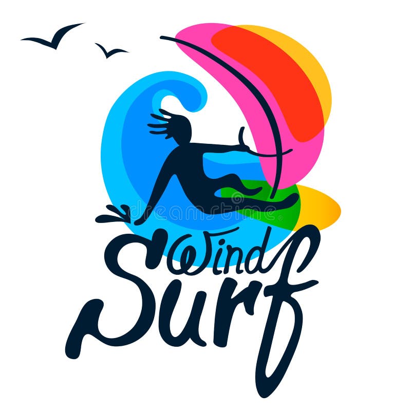 Surfer logo template. stock vector. Illustration of print - 80349170