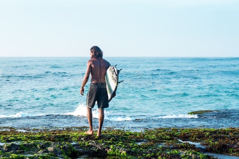 Portrait Of A Surfer Near The Wave Stock Image - Image of fitness ...