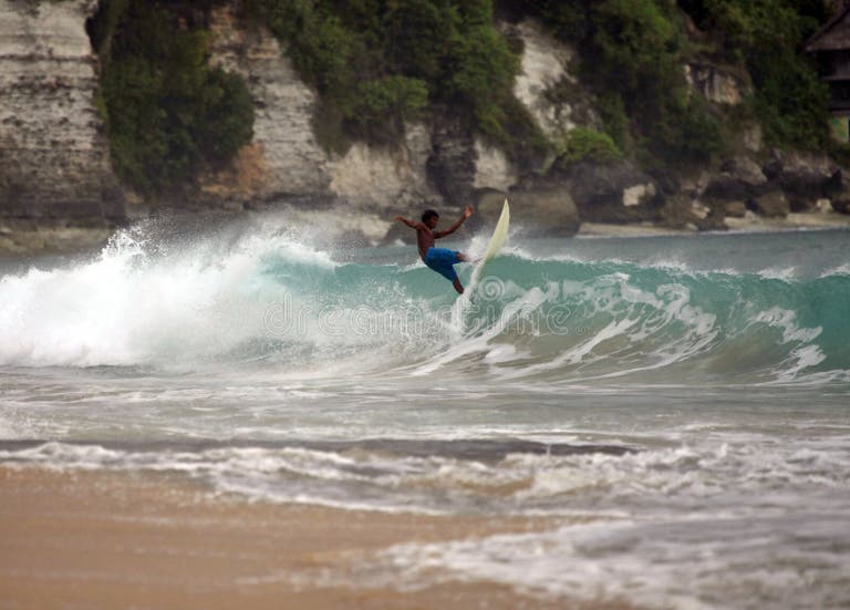 Surfer in ocean stock photo. Image of wave, extreme, coastline - 16018204
