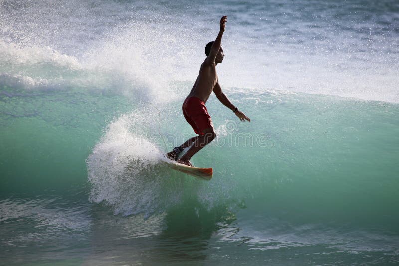 Surfer in ocean stock photo. Image of surfing, wave, seashore - 9115810