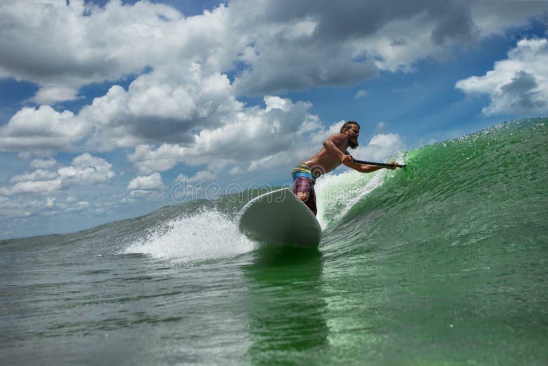 Picture of Surfing a Wave.Under Water Picture. Stock Photo - Image of ...