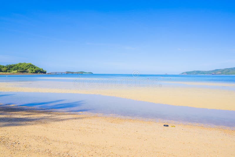 Surfer on Pretty Beach and Ocean Stock Image - Image of cloud ...