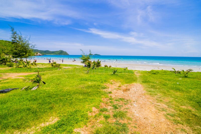 Surfer on Pretty Beach and Ocean Stock Photo - Image of summer, gulf ...