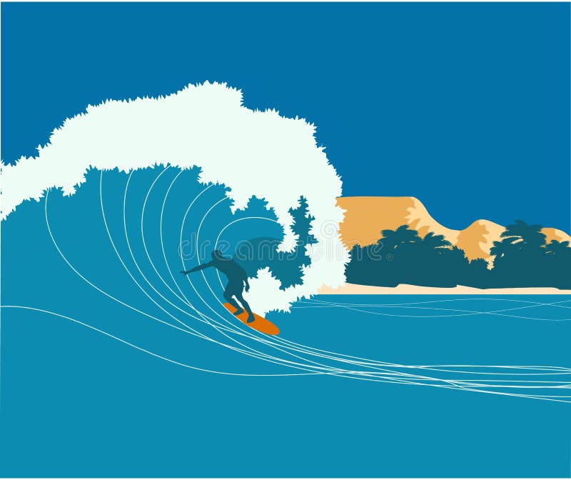 Surfing background stock vector. Illustration of ocean - 107247285