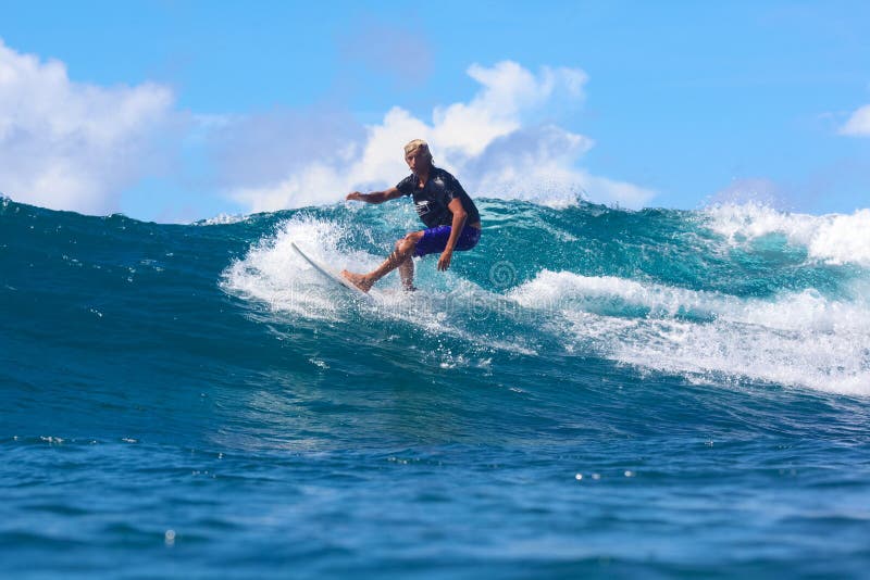 Pro Surfer Mike Latronic Surfing in Hawaii Editorial Photo - Image of ...