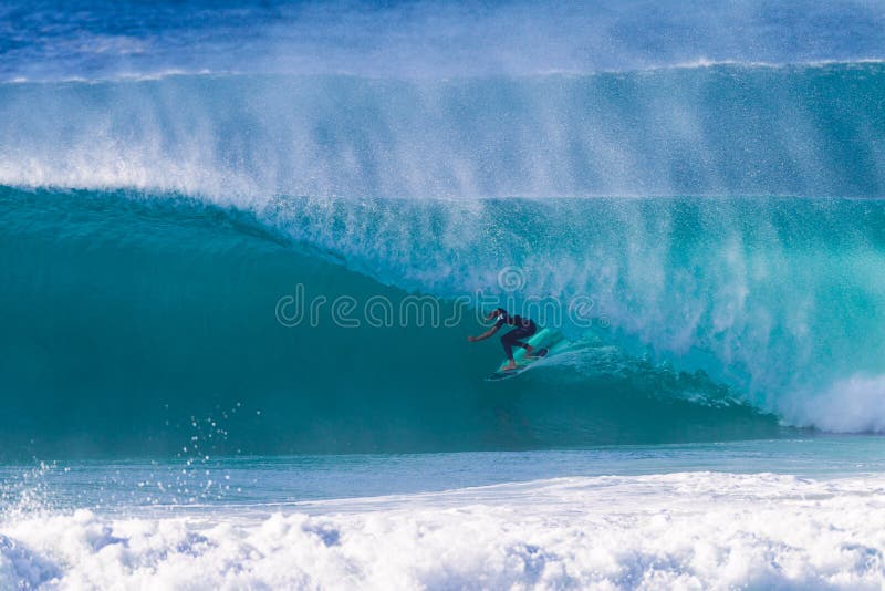 Surfer Rides Hollow Wave editorial stock image. Image of skill - 29279969
