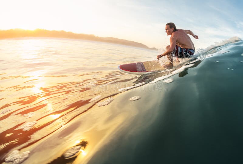 Surfer rides wave stock photo. Image of athlete, outdoor - 91695734