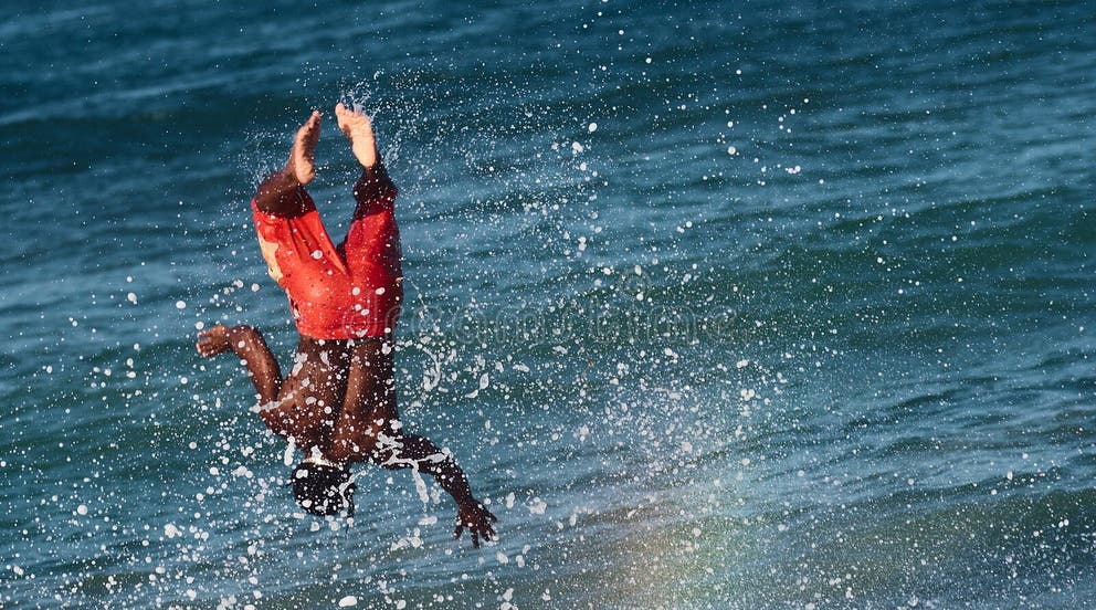 Surfer splashed by wave stock image. Image of black, dominican - 2145339