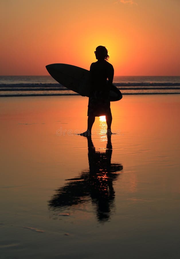 Surfer stock photo. Image of wave, sunset, nature, waves - 7839394