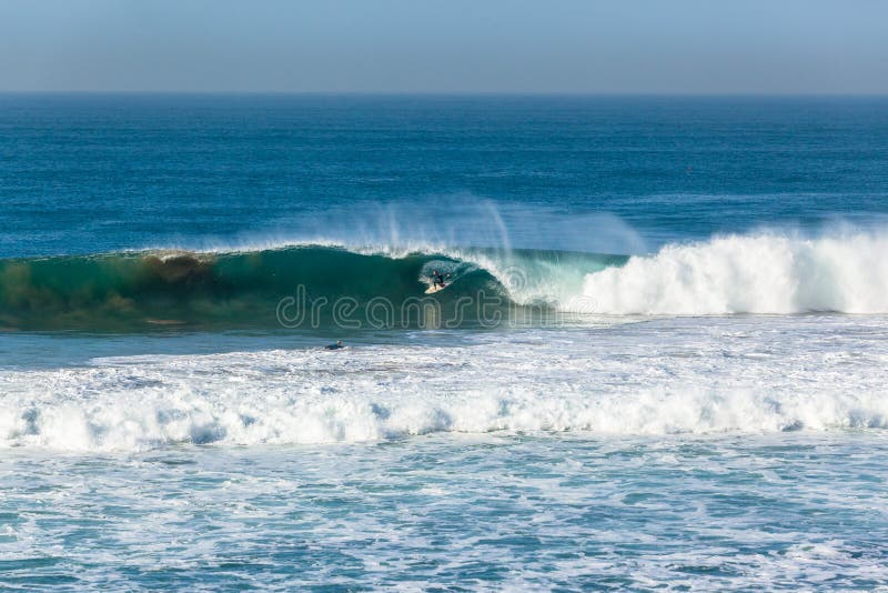 Surfer Surfing Inside Wave stock image. Image of durban - 55508877