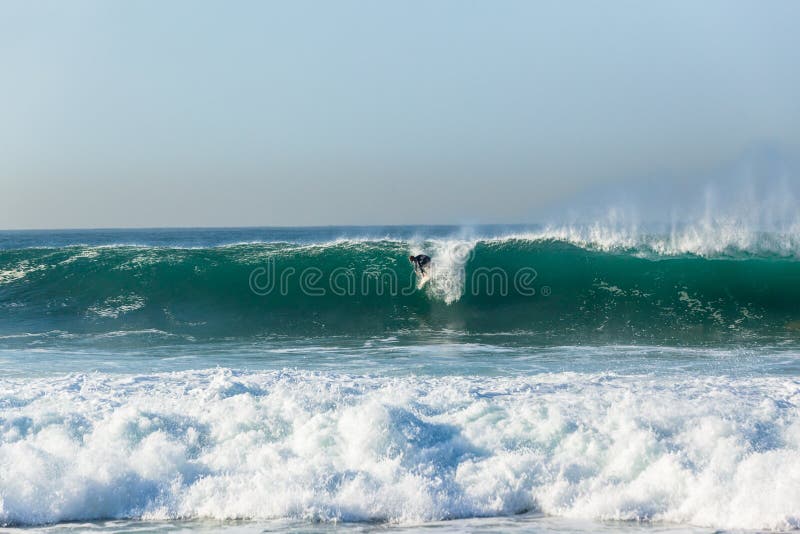 Surfer Surfing Inside Wave stock image. Image of durban - 55508877