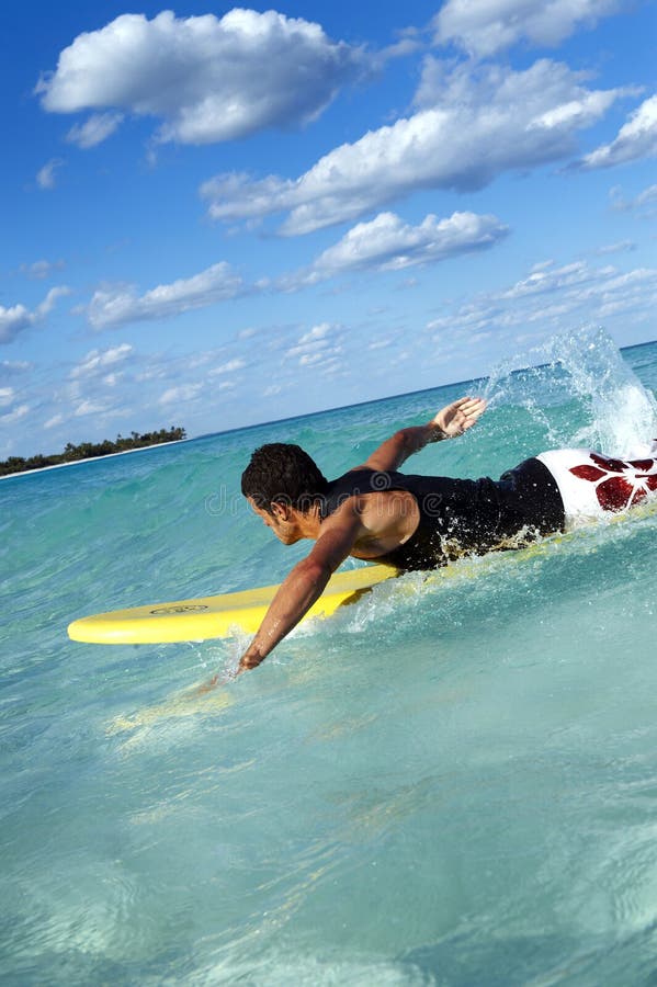 Surfer swimming stock photo. Image of blue, skies, leisure - 8130852