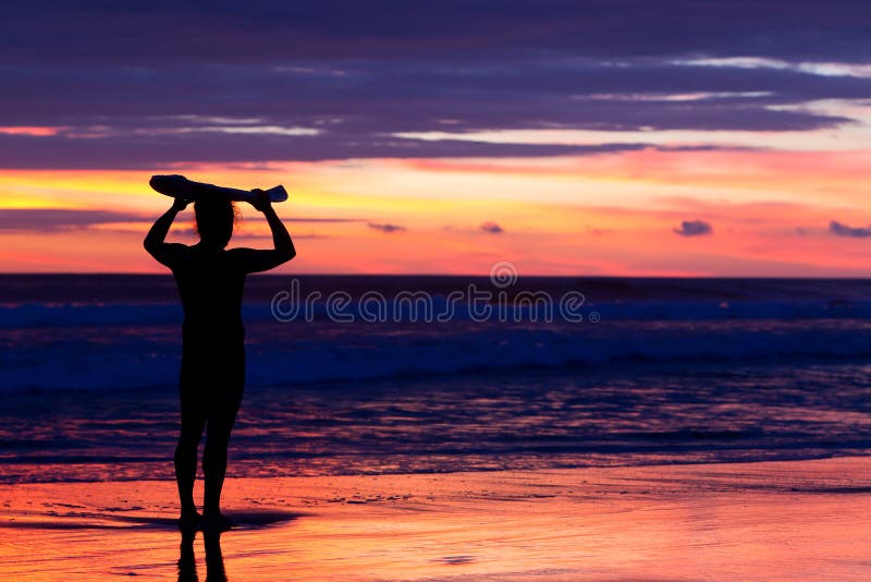 Surfer Waiting for the Right Wave Stock Image - Image of horizontal ...