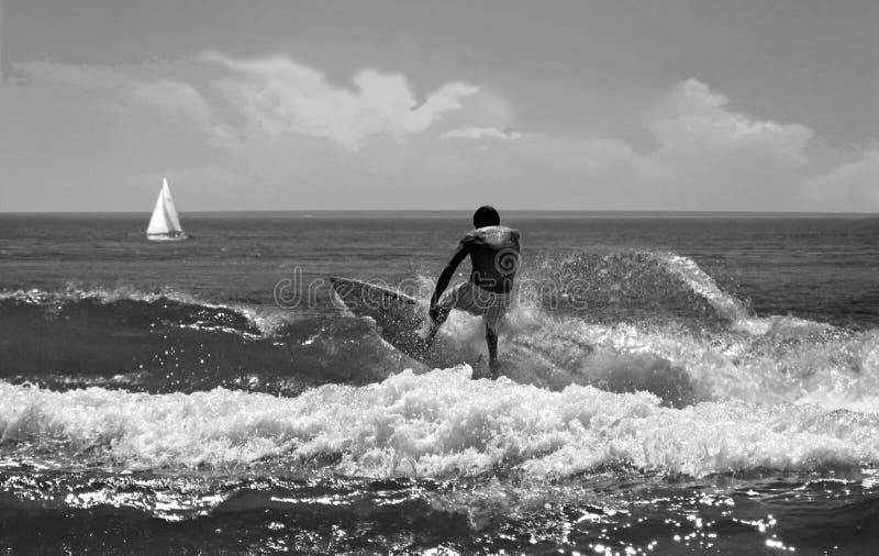 Surfer on Wave stock image. Image of nautical, leisure - 5232027