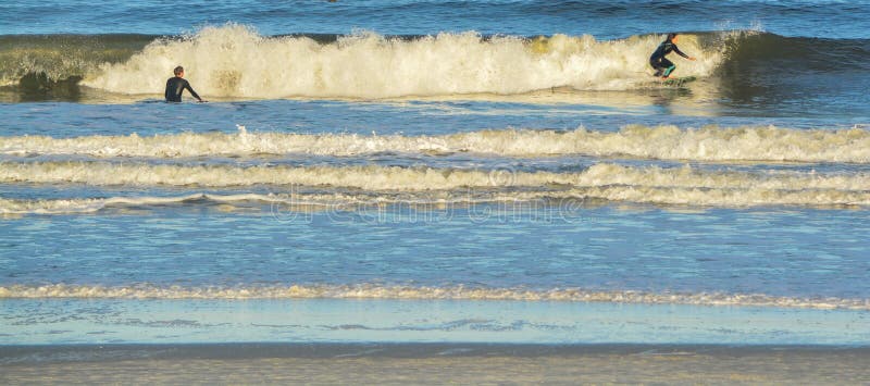 Surfers in the Atlantic, Jacksonville Beach, Duval County, Florida ...
