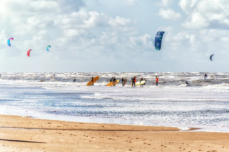 Surfers Getting Surf Classes on the Beach Editorial Stock Image - Image ...