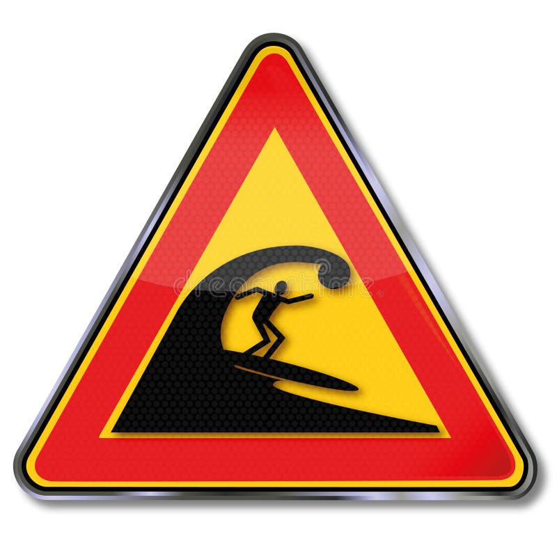 Caution High Waves Stock Illustrations – 40 Caution High Waves Stock ...